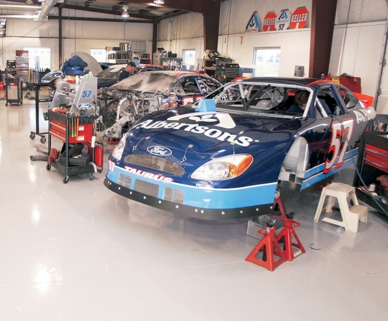 Racing Area Floor Coatings - UCoat It Epoxy Floor Coatings